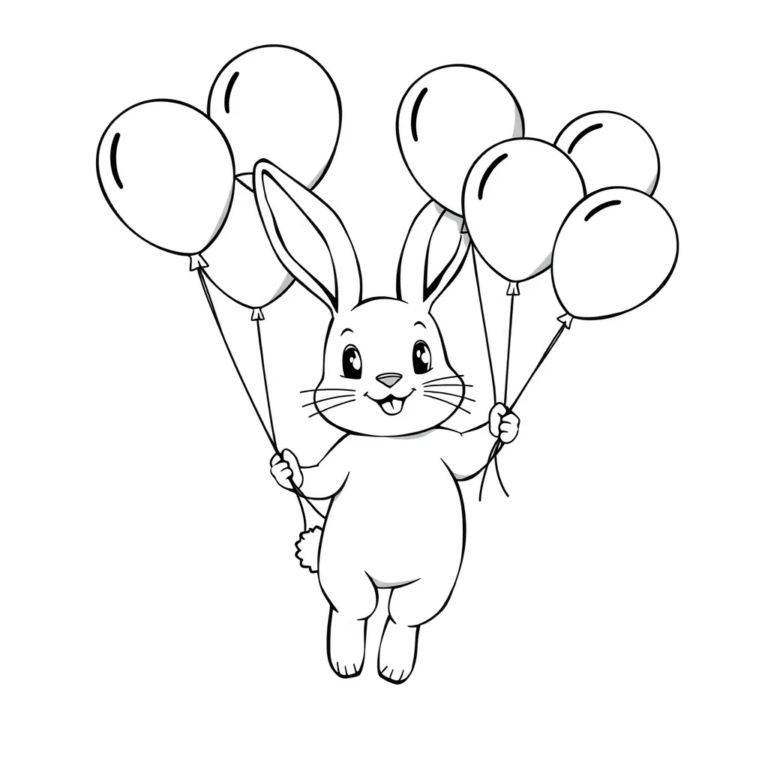 Free Printable Bunny Coloring Pages for Kids – 20 Designs