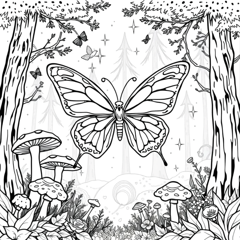 Free Printable Butterfly Coloring Pages for Kids – 20 Designs