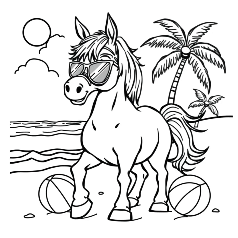 Free Printable Horse Coloring Pages for Kids – 20 Designs