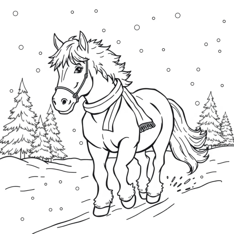 Free Printable Horse Coloring Pages for Kids – 20 Designs