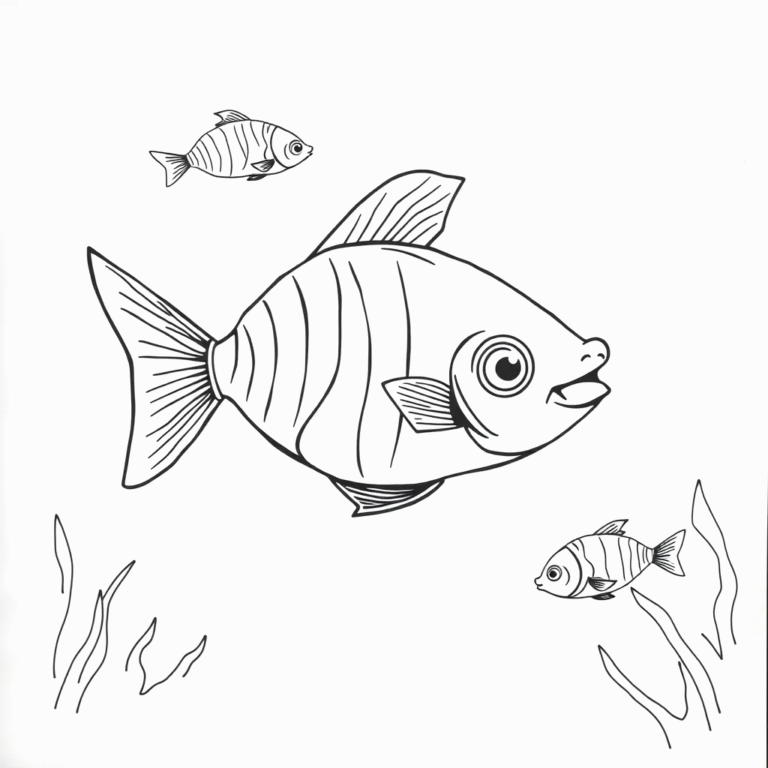 Free Printable Fish Coloring Pages for Kids – 20 Designs