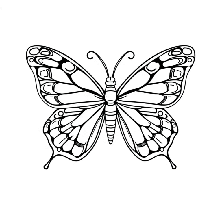 Free Printable Butterfly Coloring Pages for Kids – 20 Designs
