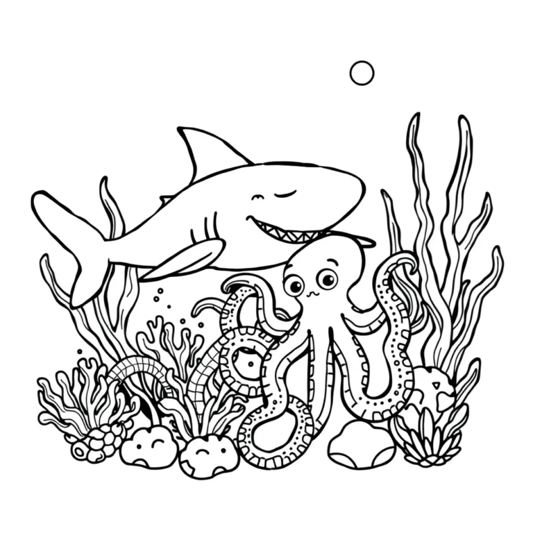 Free Printable Shark Coloring Pages for Kids – 20 Designs