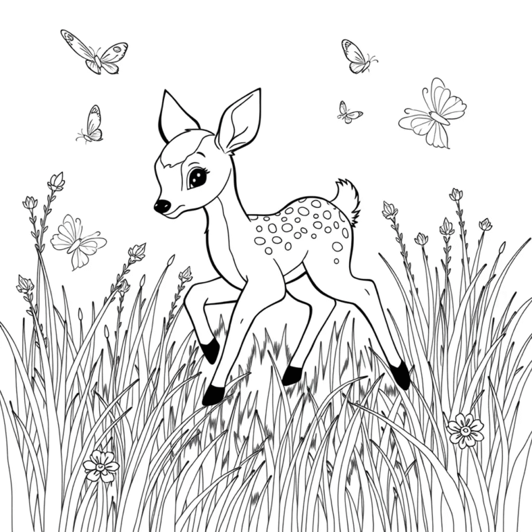 Free Printable Deer Coloring Pages for Kids – 20 Designs